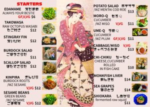 Full Menu – JIGORO